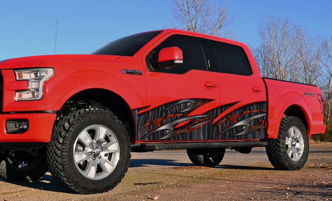 Blade Racing Stripes Car Decal, Tribal Street Racing Graphic Vinyl, 3D ...