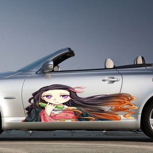 Anime Girl Car Sticker, Anime Car Vinyl Decal, Anime Car Wrap, One ...