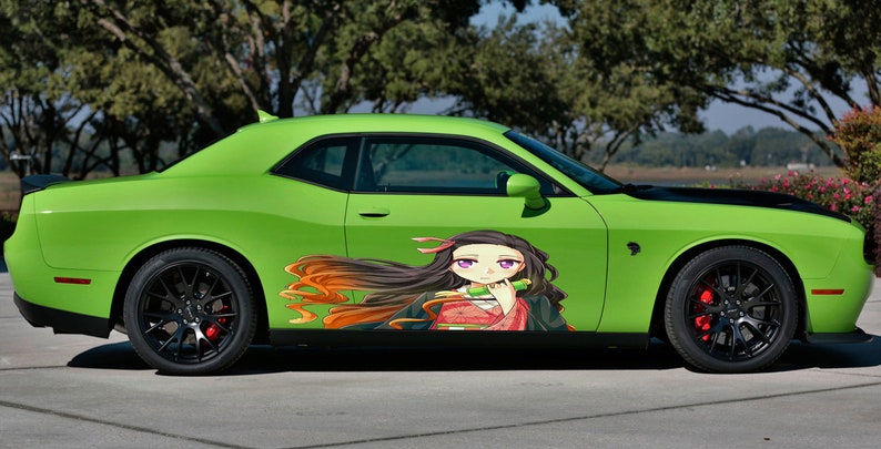 Anime Girl Car Sticker, Anime Car Vinyl Decal, Anime Car Wrap, One ...