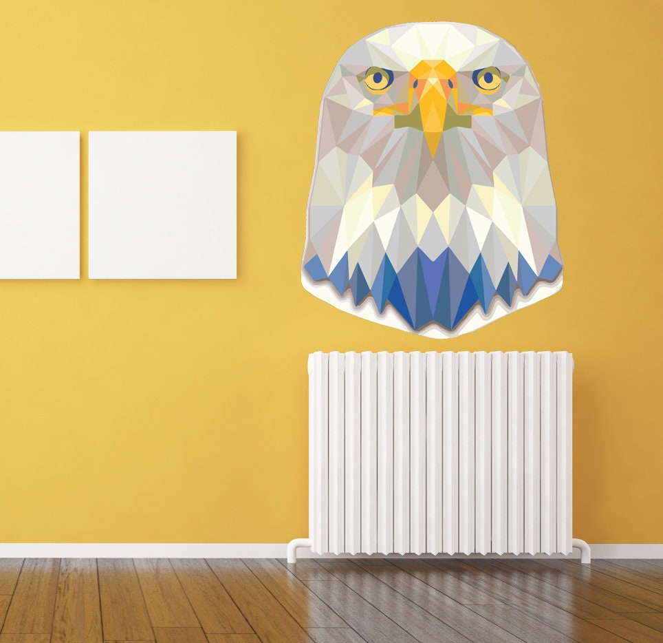 Large American Bald Eagle Head, Sticker Vinyl Decal for Walls, Eagle ...