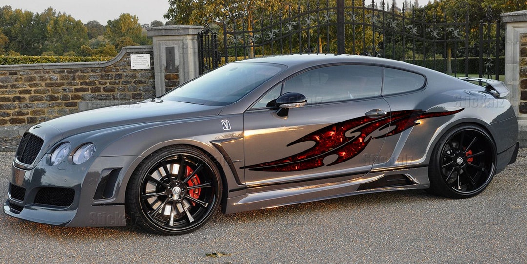 Ripped Metal Full Color Car Decor Ripped Metal Color Vinyl Design Skull ...