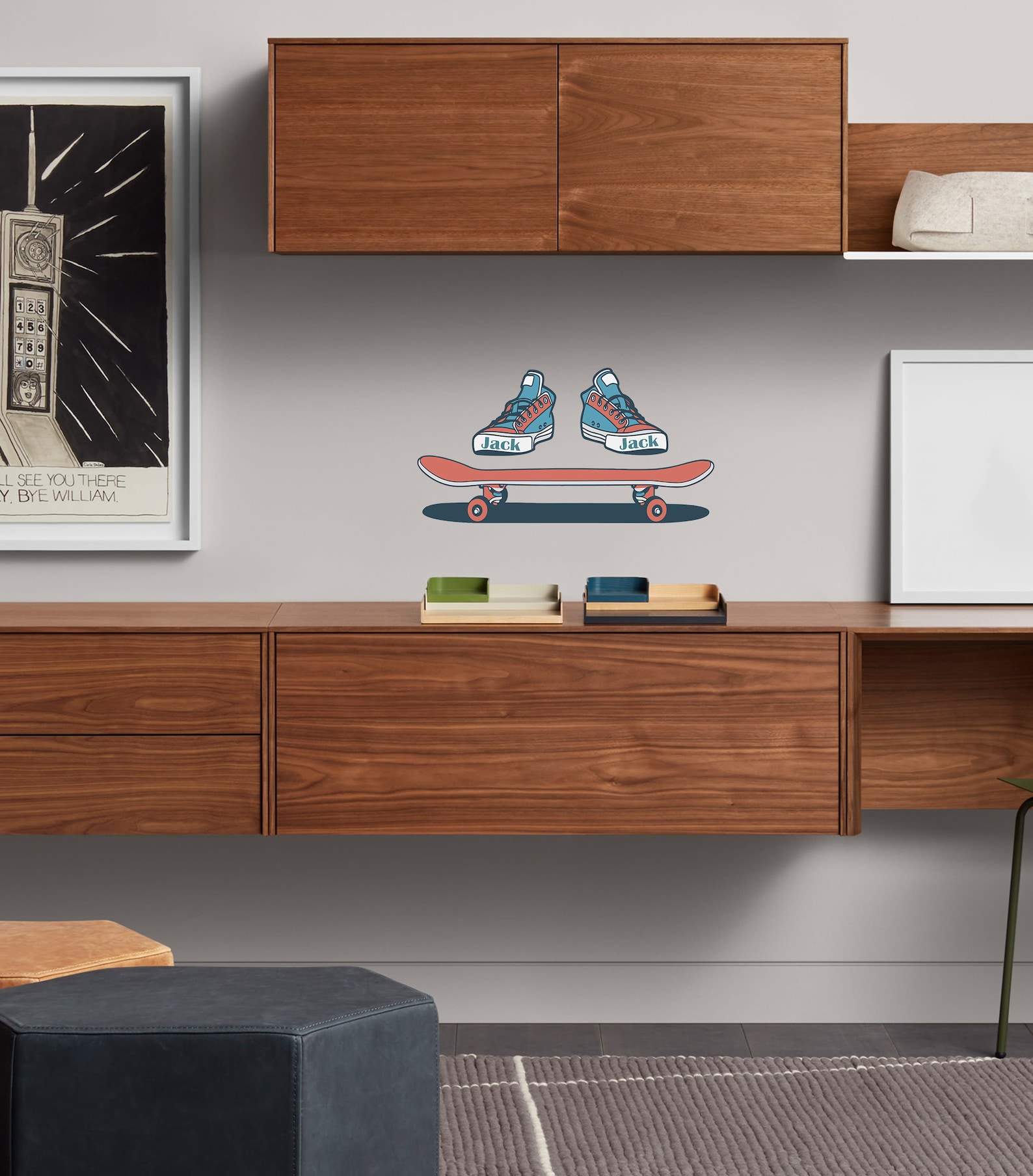 Skateboard Wall Decal Skater Wall Decal Art Decor Smashed - Etsy UK