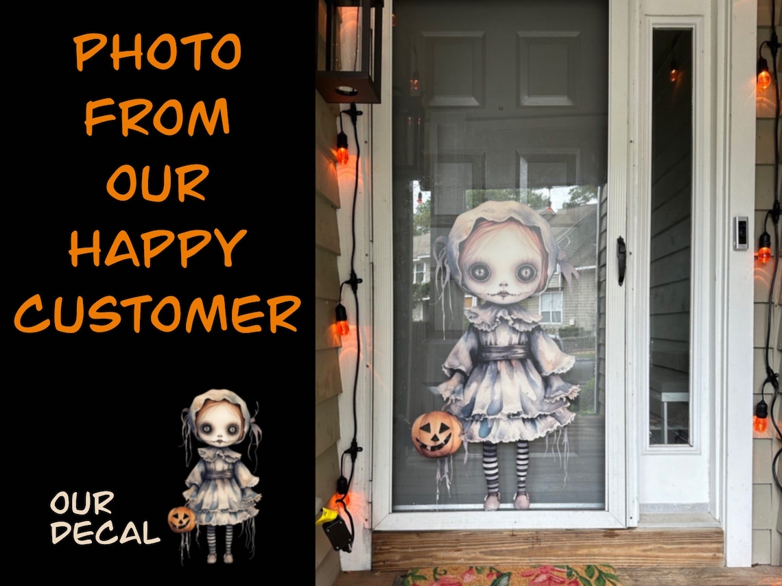 Spooky Horror Halloween Decal - Creepy Decor for Your Haunted House - Etsy