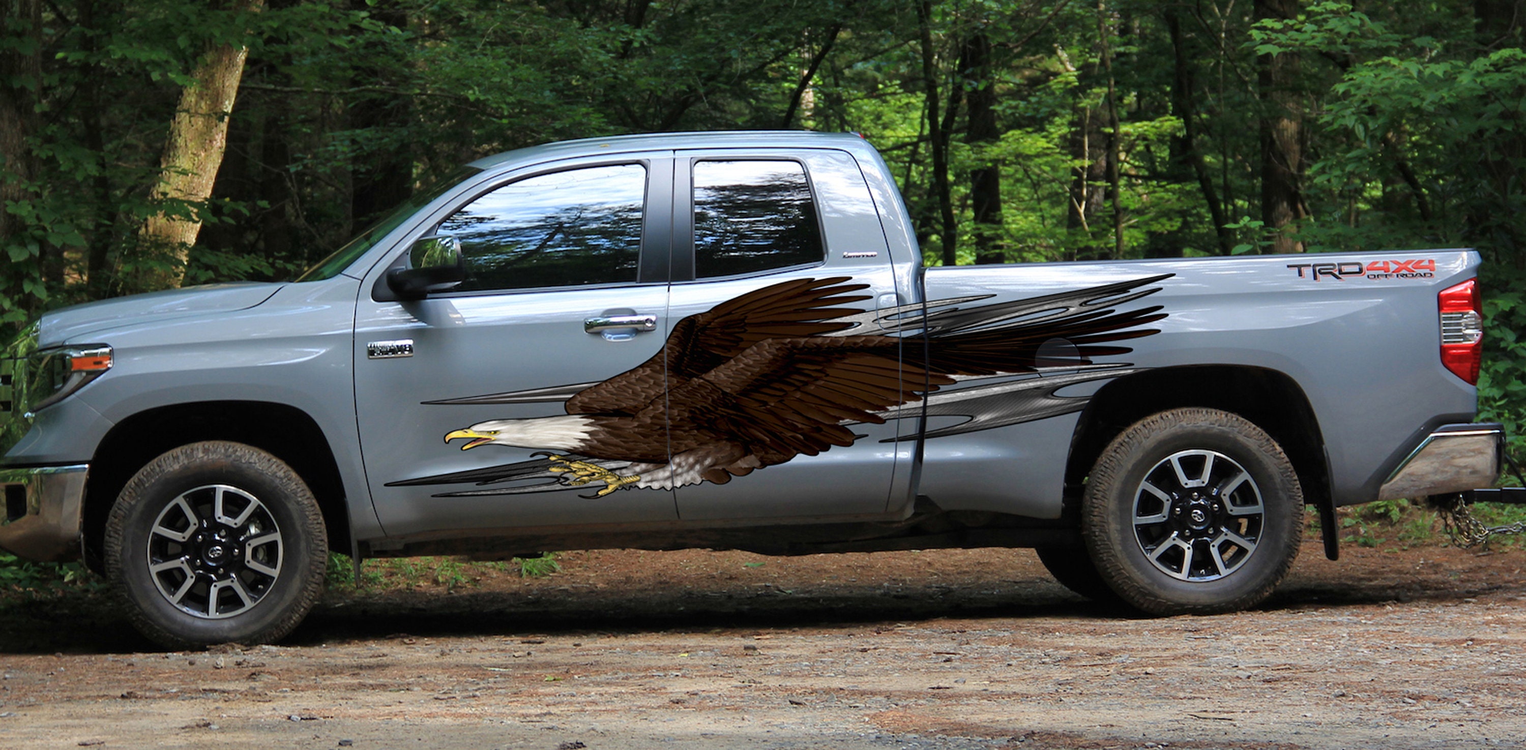 Full Color Bald Eagle Car Side Graphics, Tribal Street Racing Car Wrap ...
