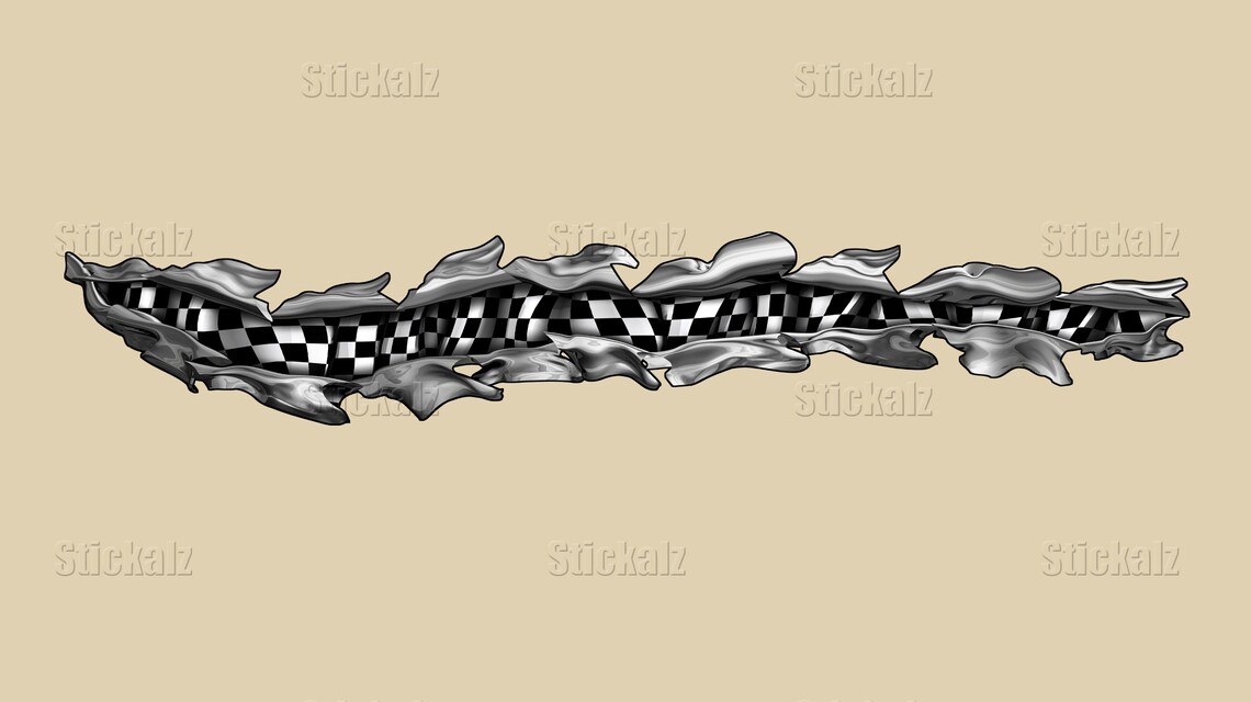 Checkered Flag Car Decal 3D Racing Flag Full Color Car Side - Etsy