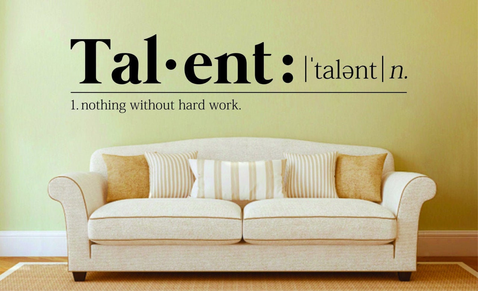 The Definition of Talent Vinyl Decal Wall Sticker Decor – Motivational ...