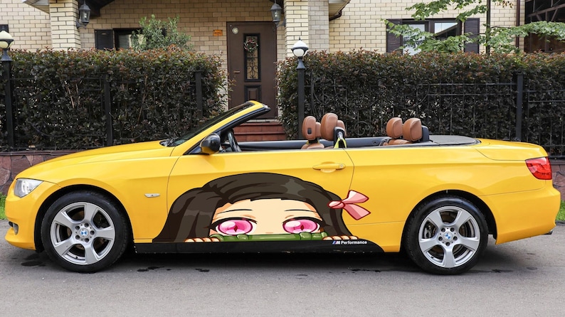 Anime Car Vinyl Decal Anime Girl Car Sticker Racing Car - Etsy