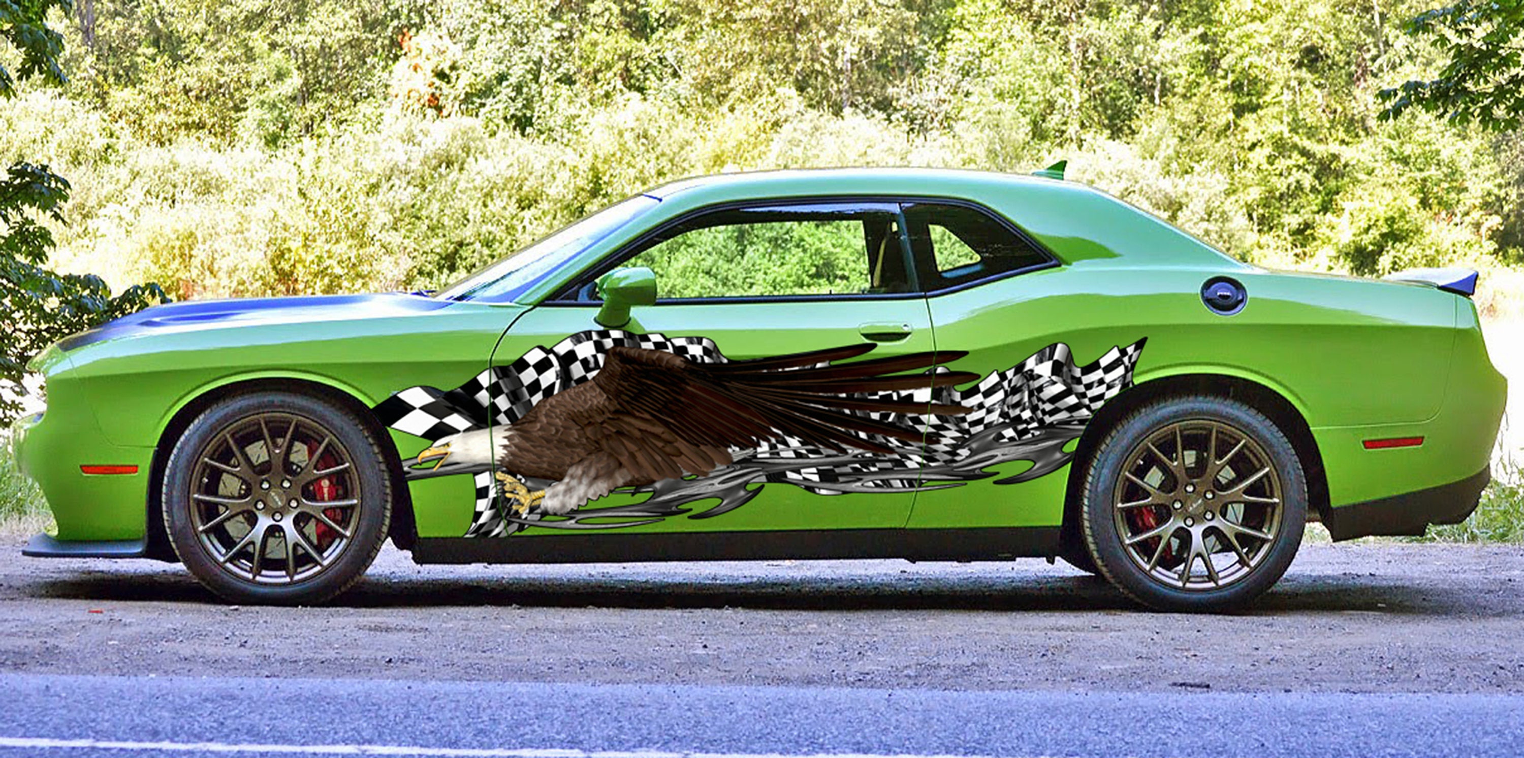 Checkered Flag Decal Full Color Car Side Graphics Vinyl - Etsy