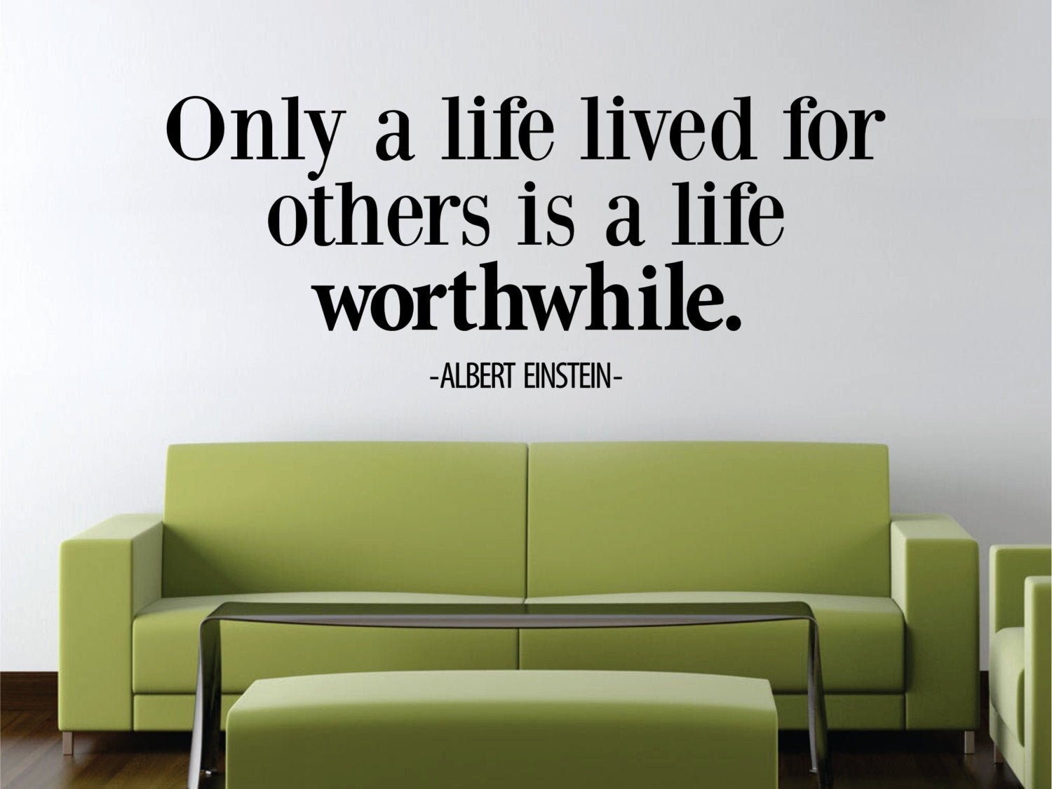 Albert Einstein Worthwhile Life Quote New Vinyl Wall Decal | Etsy