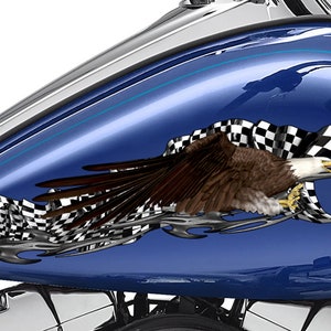 USA Racing Stickers and Decals, US Eagle Ripped Metal Motorcycle Vinyl ...
