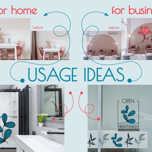 Flower Stickers Window Decals Car Decals for Women Mirror Decal Flower ...