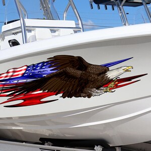 Boat Decals-yacht American Pride Graphic Decal, American Flag Sticker ...
