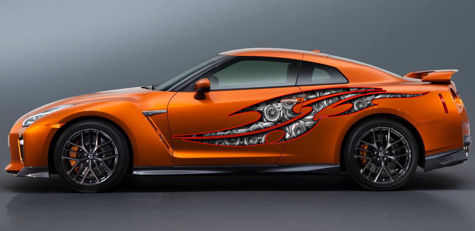 Ripped Metal Turbo Street Racing Graphic Car Vinyl Full Color | Etsy