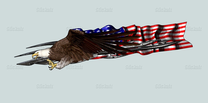 Bold Eagle Truck Side Stickers USA Flag Car Wrap Decal Eagle - Etsy