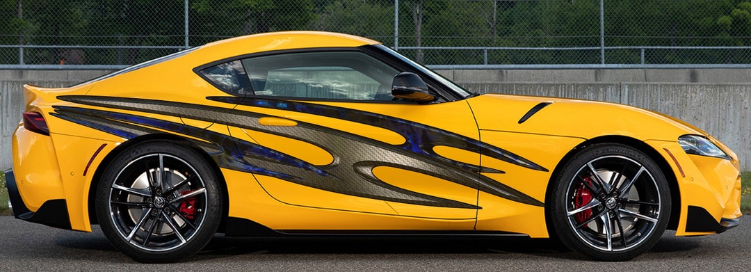 3D Tribal Racing Stripes Car Vinyl Sticker, Tribal Car Vinyl Wrap, 3D ...