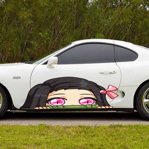 Anime Car Vinyl Decal, Anime Girl Car Sticker, Racing Car Decal, Anime ...
