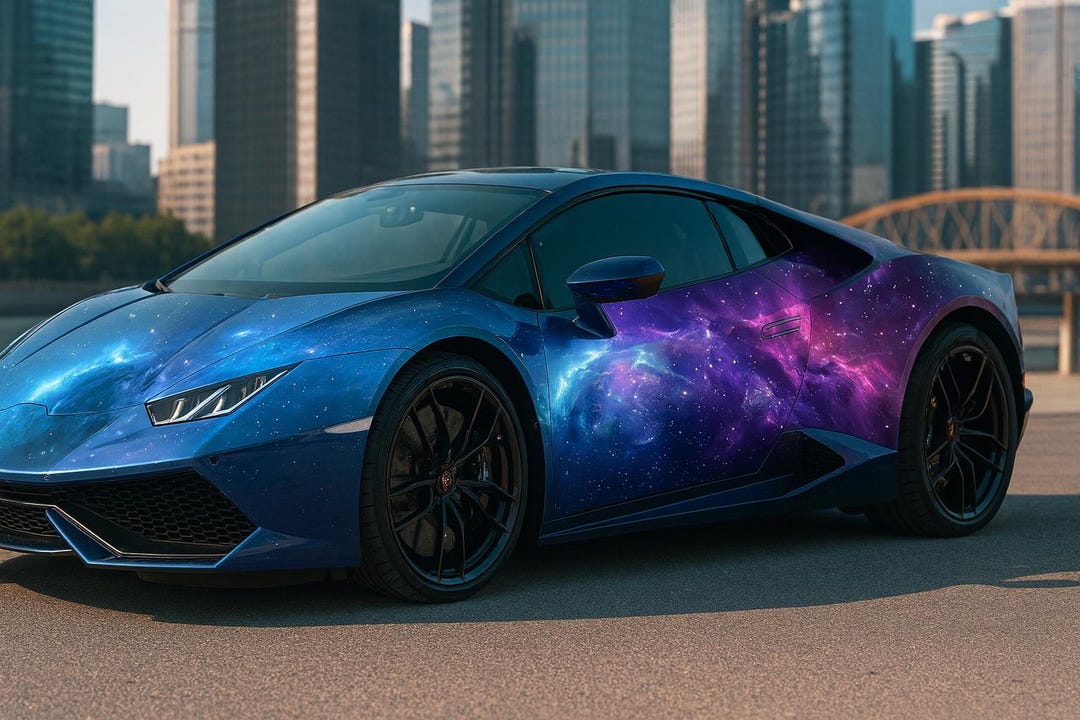 Galaxy Nebula Car Wrap | Cosmic Blue Purple Vinyl | Supercar Custom ...