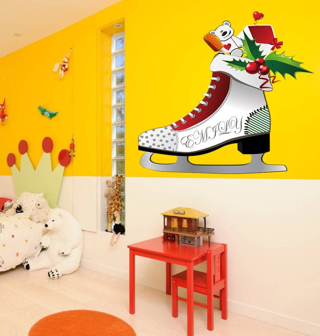 Figure Skating Custom Name Wall Decal, Personalized Sticker ...
