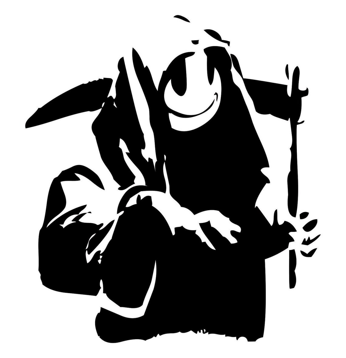 Banksy Happy Grim Reaper Stencil MacBook New Vinyl Decal Sticker Decor ...
