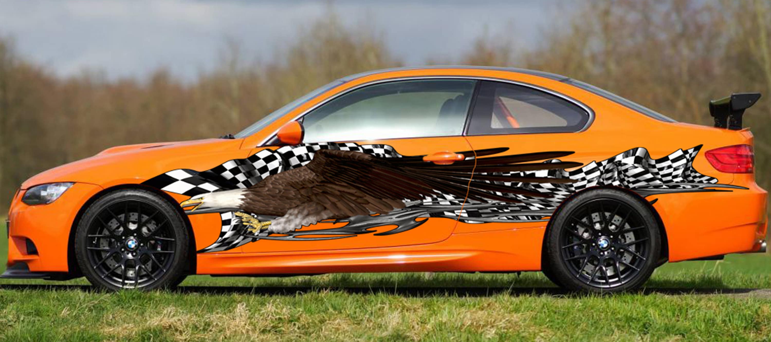 Checkered Flag Decal Full Color Car Side Graphics Vinyl - Etsy