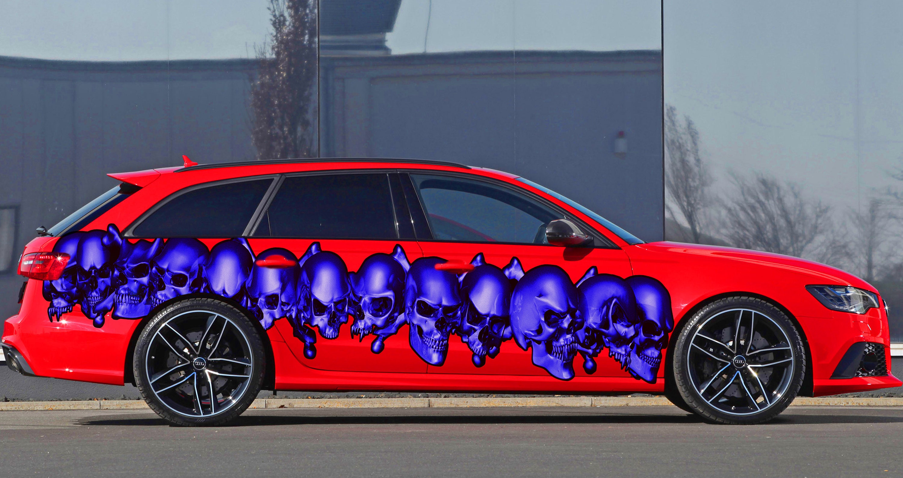 Tribal Skulls Racing Stripes Vinyl Decal Skulls Car Wrap 3D - Etsy
