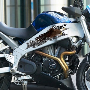 USA Racing Stickers and Decals, US Eagle Ripped Metal Motorcycle Vinyl ...
