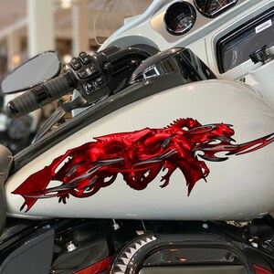 Dragon Dirt Bike Full Color Vinyl, Dragon Sport Bike Wrap, Red Tribal ...