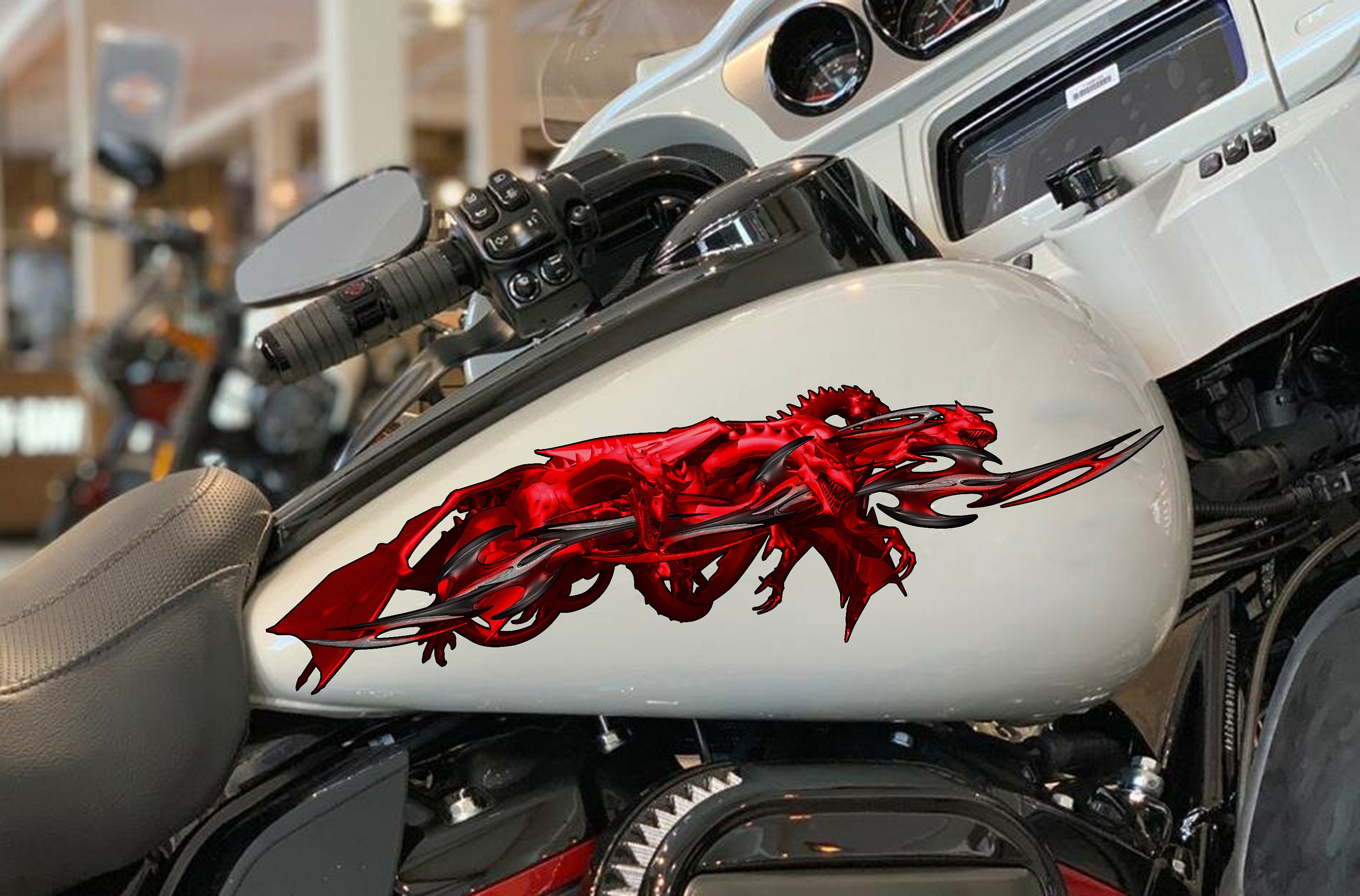 Dragon Dirt Bike Full Color Vinyl Dragon Sport Bike Wrap Red - Etsy