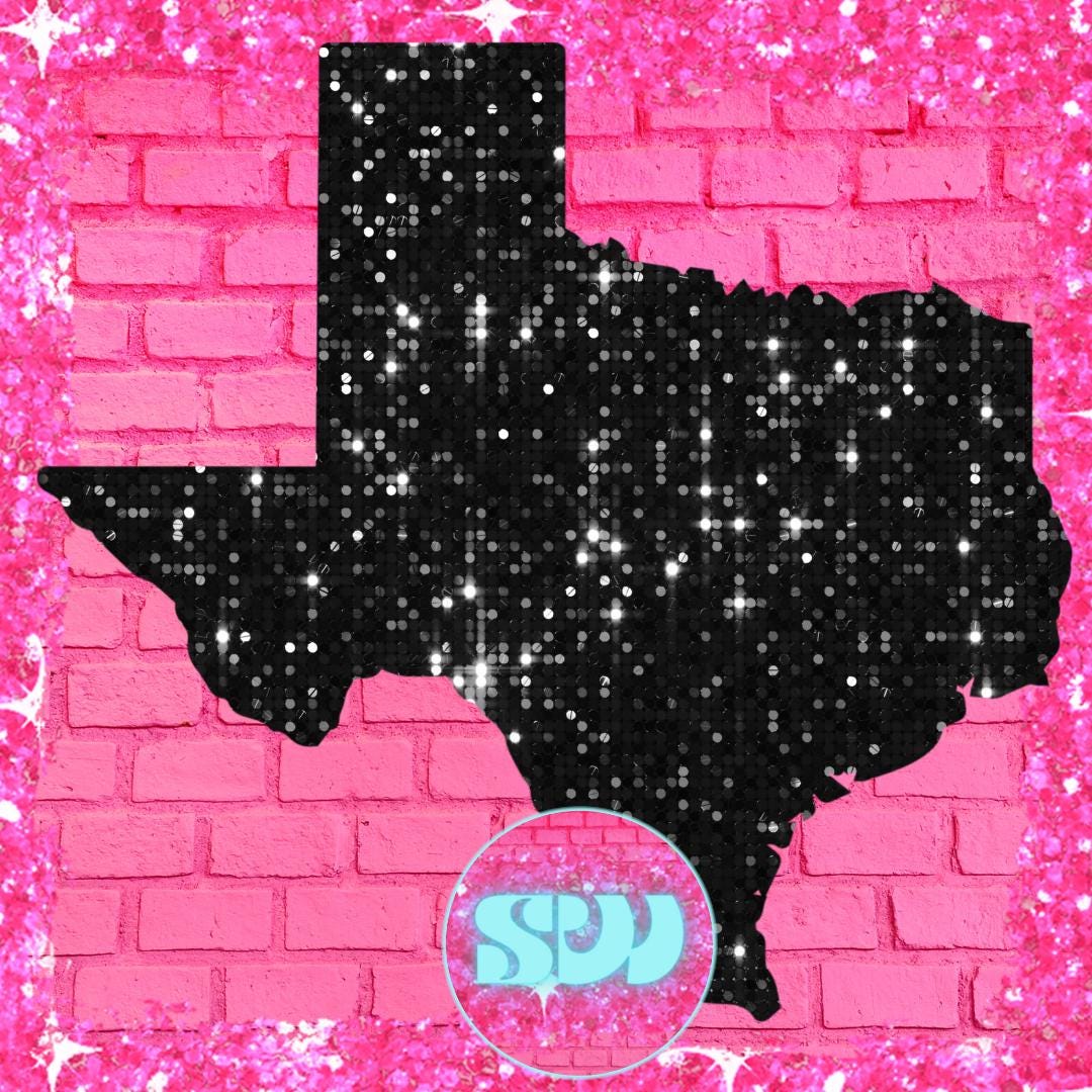 Black Glitter Texas Clipart *texas Series* - DIGITAL PNG - Etsy