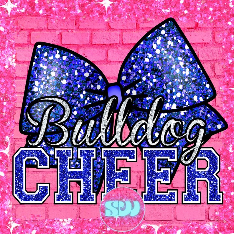 Bulldog Cheer Bow DIGITAL PNG - Etsy