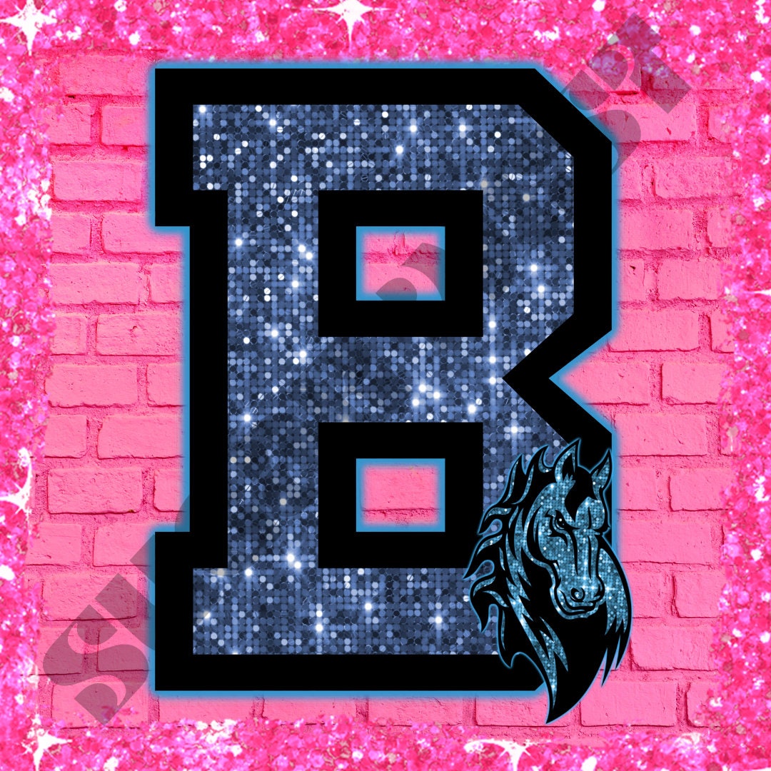 Bess Brannen Broncos Glitter B DIGITAL PNG - Etsy
