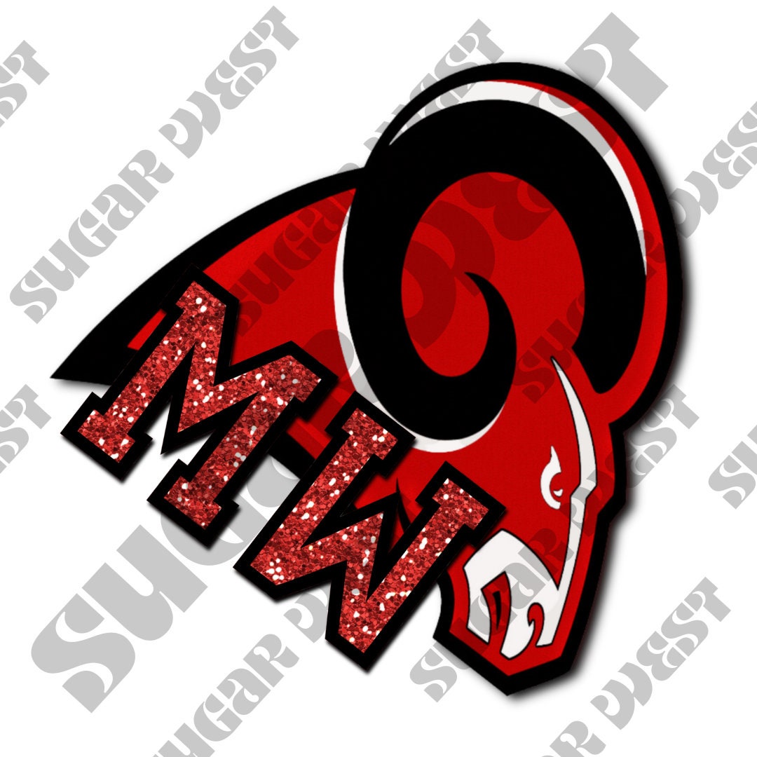 Mineral Wells Rams Glitter School Spirit With Lettering DIGITAL DESIGN ...