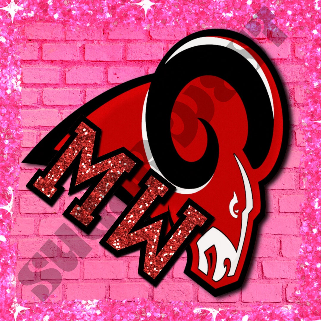 Mineral Wells Rams Glitter School Spirit With Lettering DIGITAL DESIGN ...