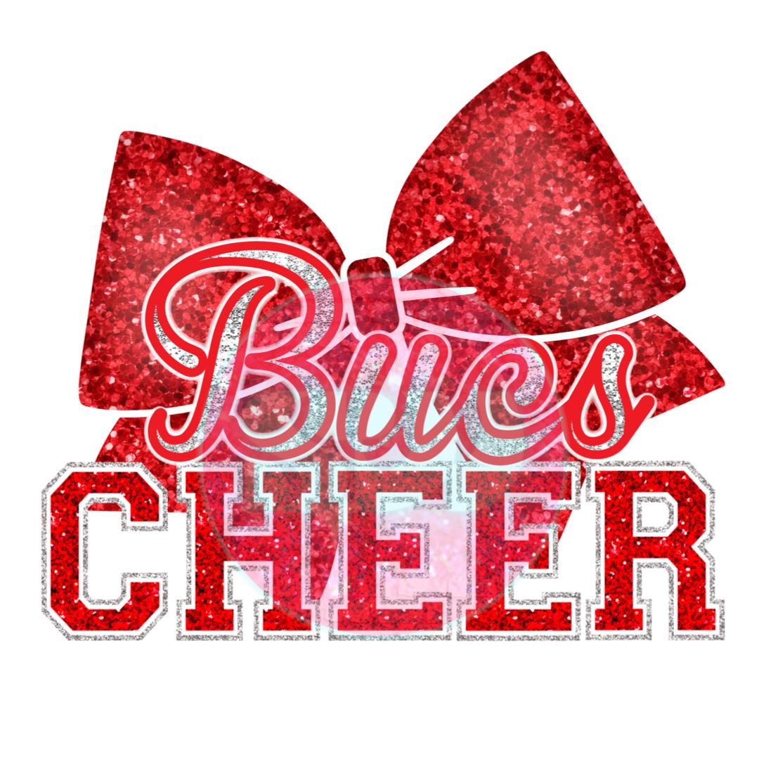 Bucs Red & White Cheer Bow DIGITAL PNG - Etsy