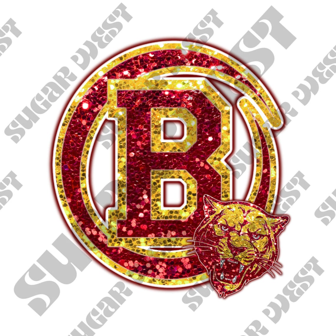 Bells Panthers Logo and Mascot Glitter Design DIGITAL PNG - Etsy