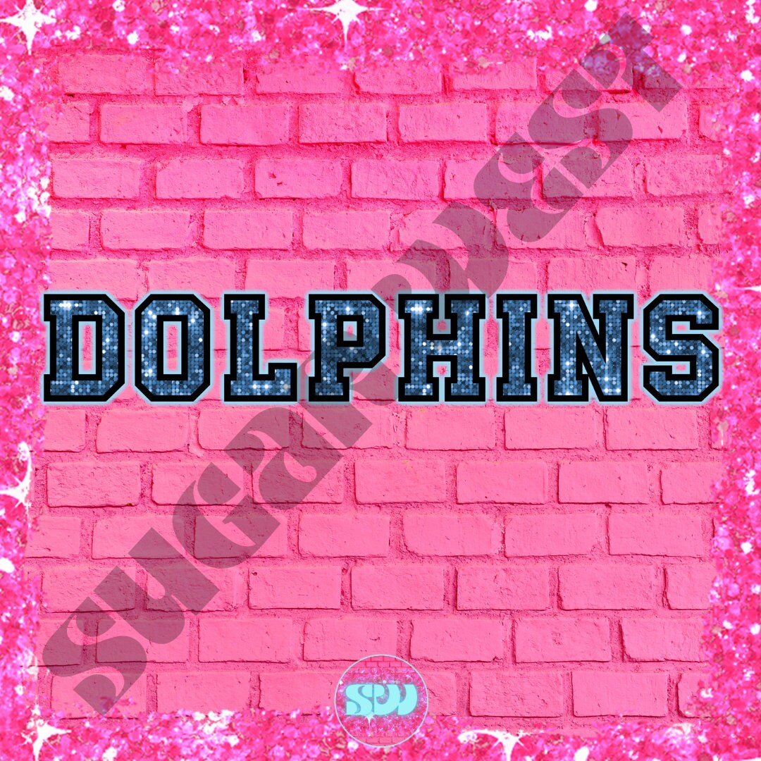 Dolphins Glitter Letters DIGITAL PNG - Etsy