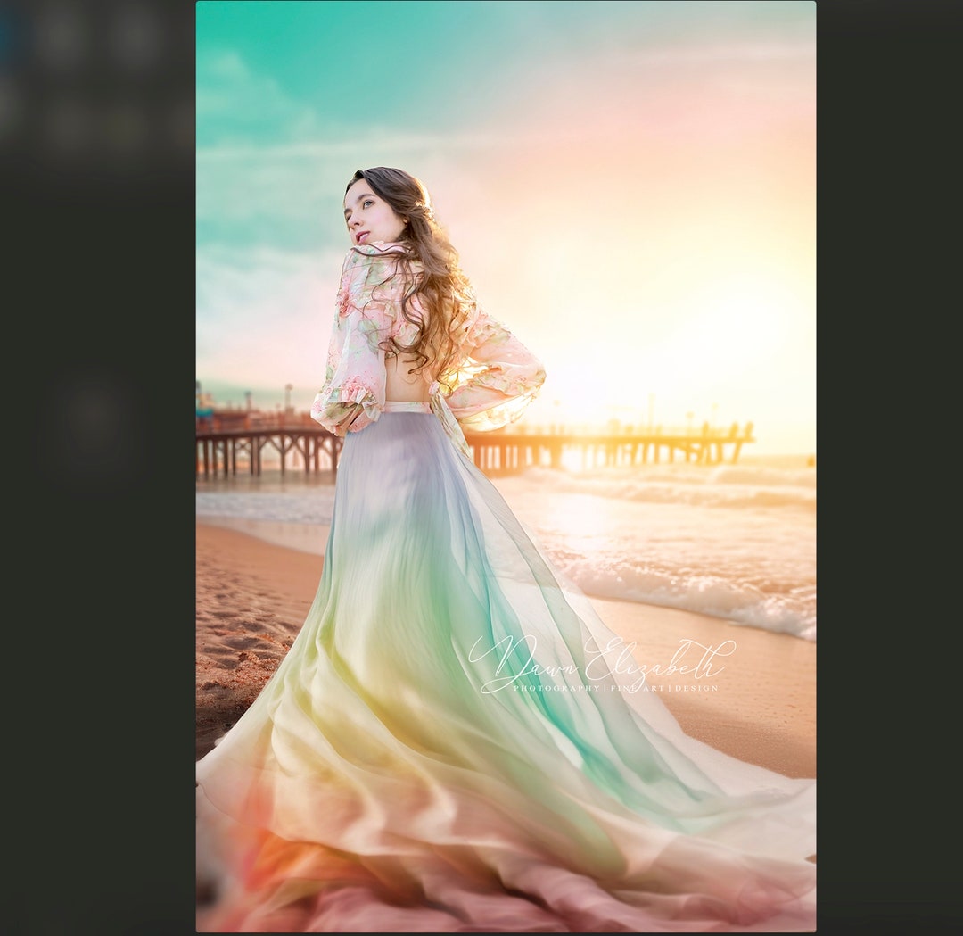 74 Transparent Background Gradient Rainbow Layered Skirts Digital ...