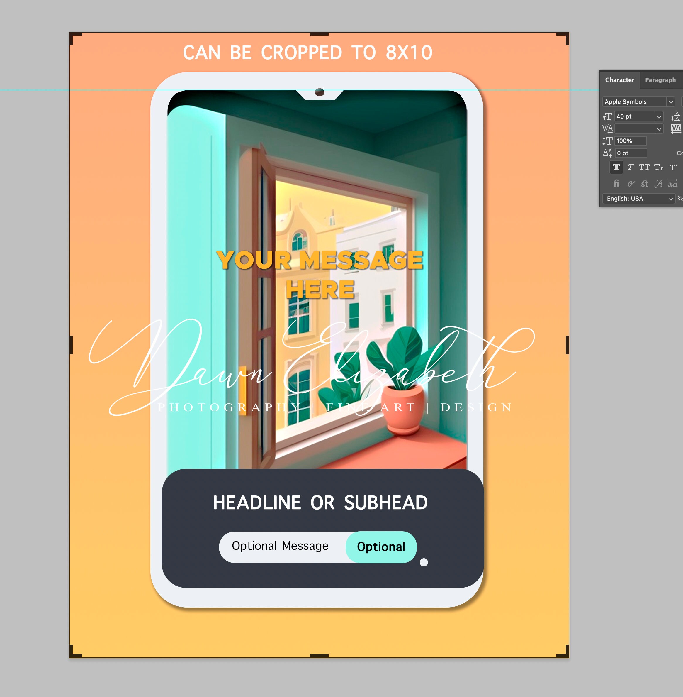 App Window Design Template for Social Media or Flyer Photoshop - Etsy