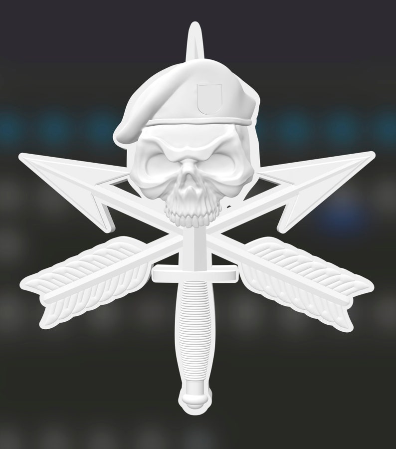 Special Forces Skull With Dagger V1 - Etsy