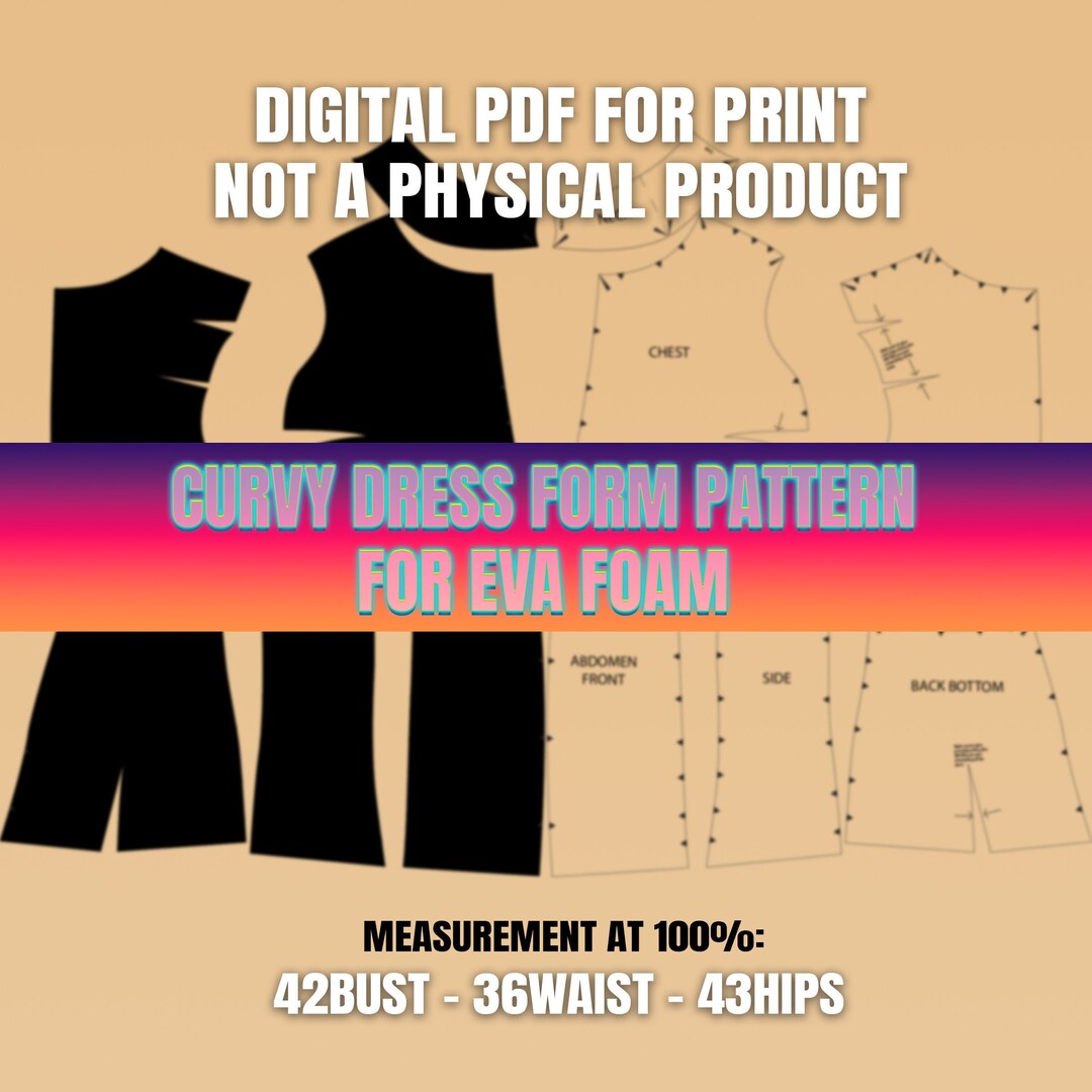 Curvy Dress Form PATTERN for Foam Crafting, Cosplay, Display - Etsy