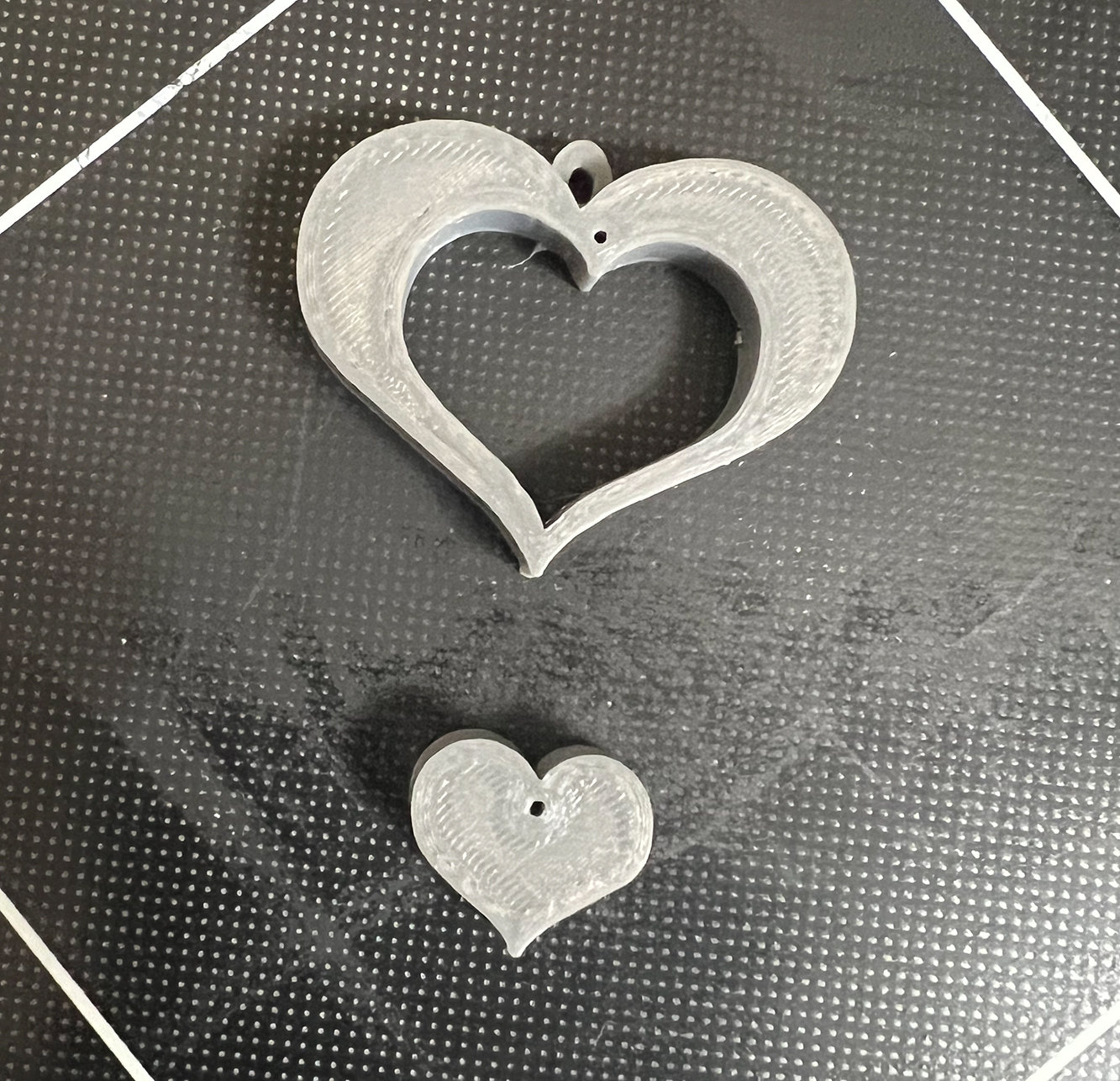 Hollow Heart With Inset Heart Pendant Keychain STL File for 3D Printing ...