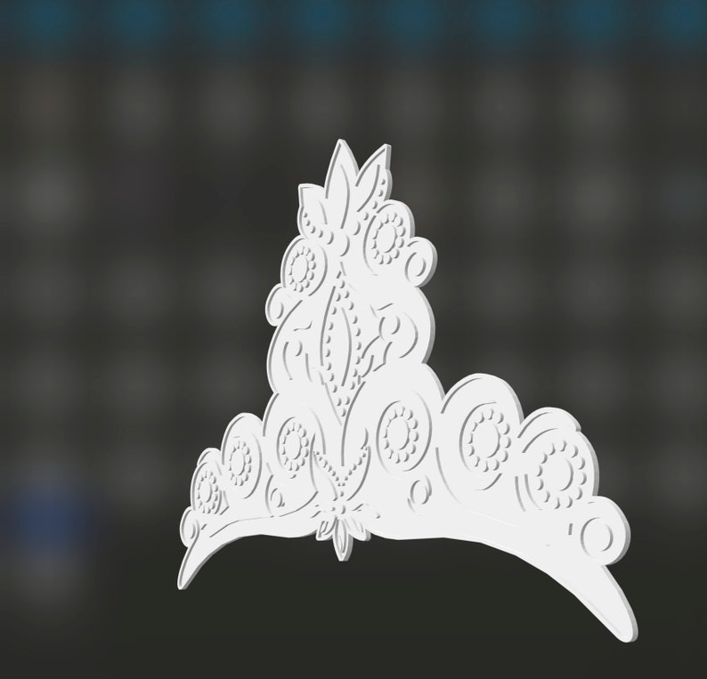Tiara Crown STL File for 3D Printer Flat Print Package - Etsy