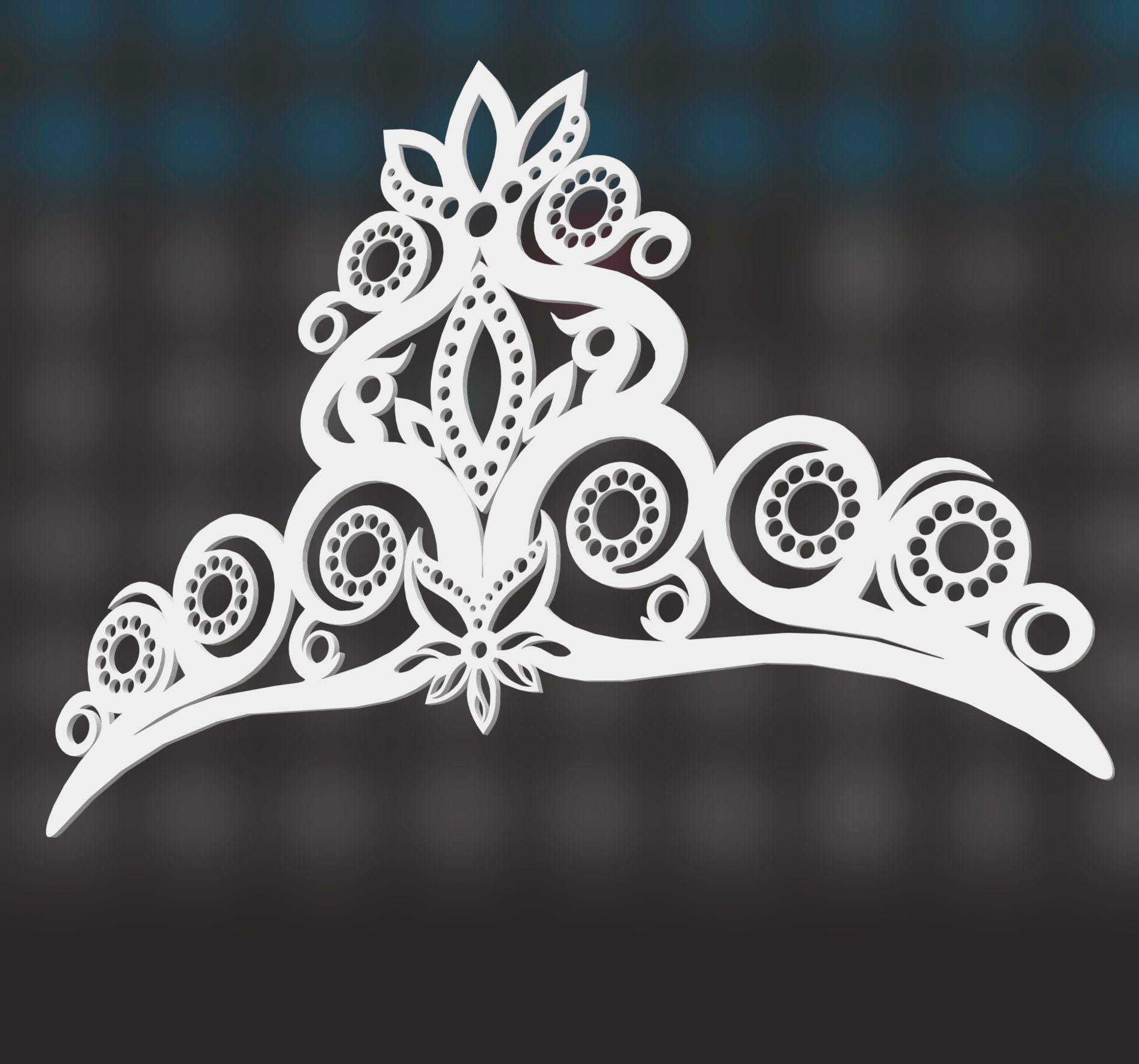 Tiara Crown STL File for 3D Printer Flat Print Package - Etsy