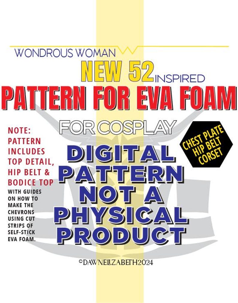Wondrous Woman New 52 Inspired Corset, Chest and Hip Belt Digital ...
