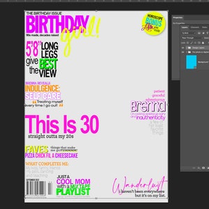 Editable Magazine Cover Photoshop Template - Etsy