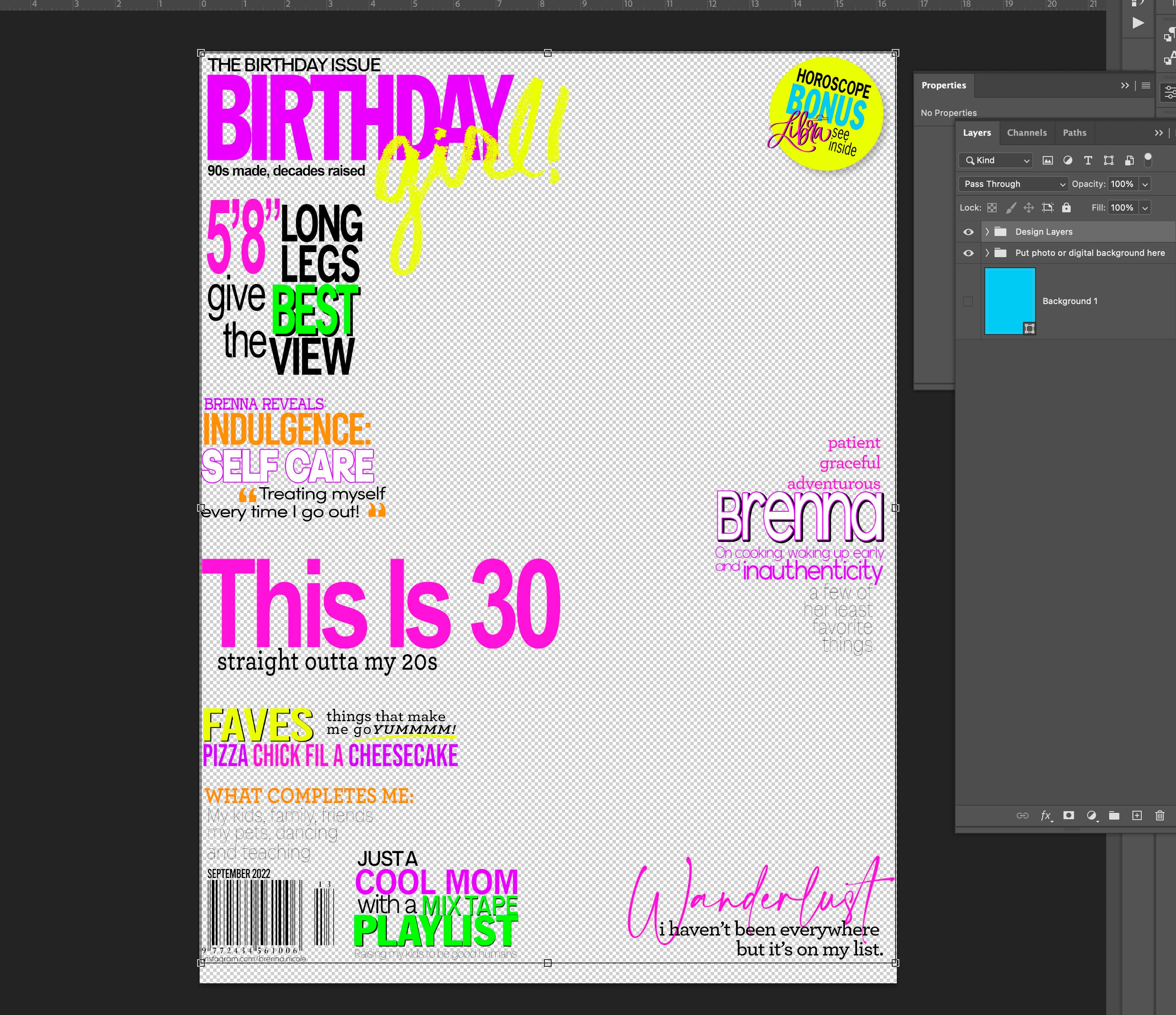 Editable Magazine Cover Photoshop Template - Etsy