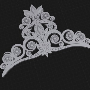 Tiara Crown STL File for 3D Printer Flat Print Package - Etsy
