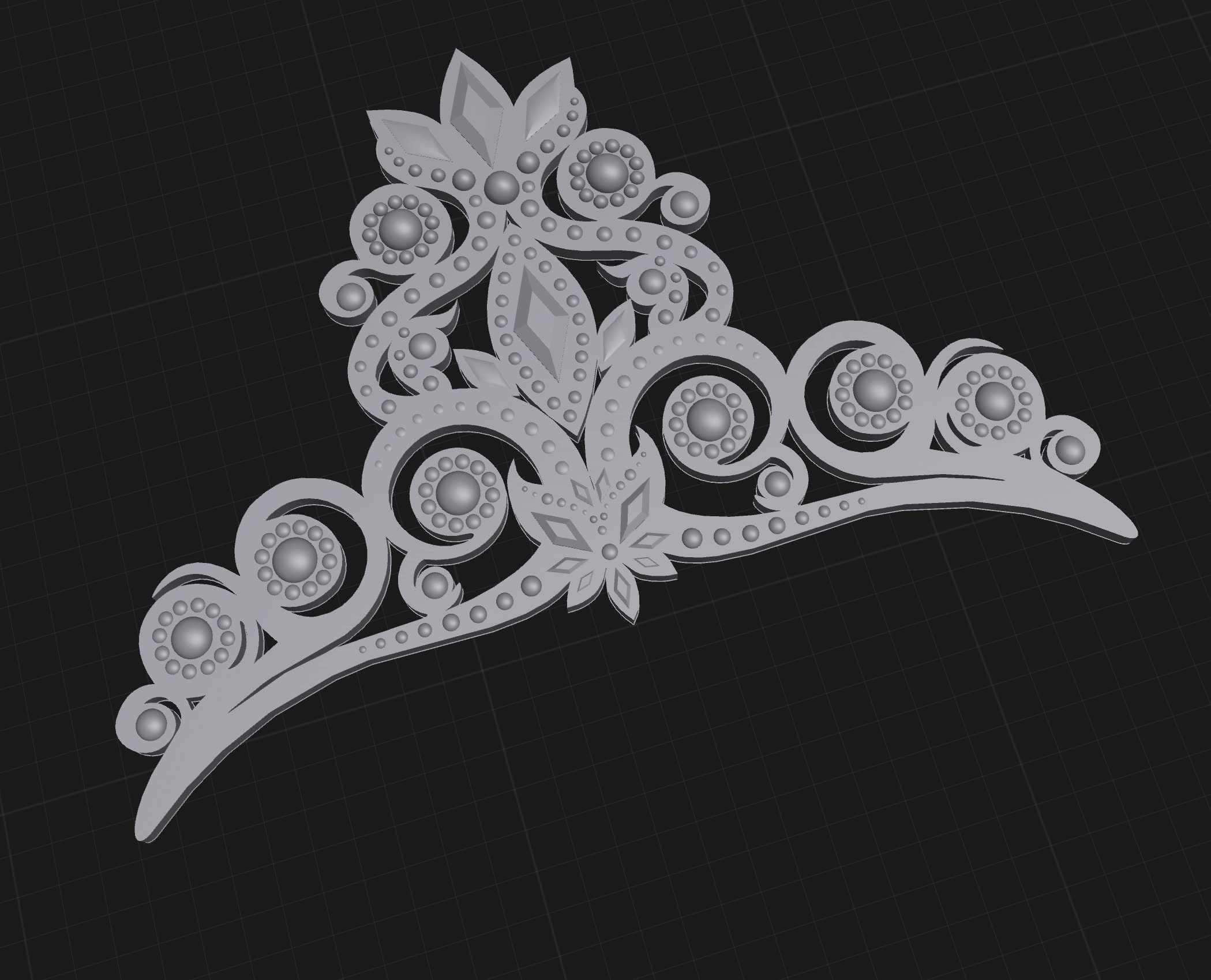 Tiara Crown STL File for 3D Printer Flat Print Package - Etsy
