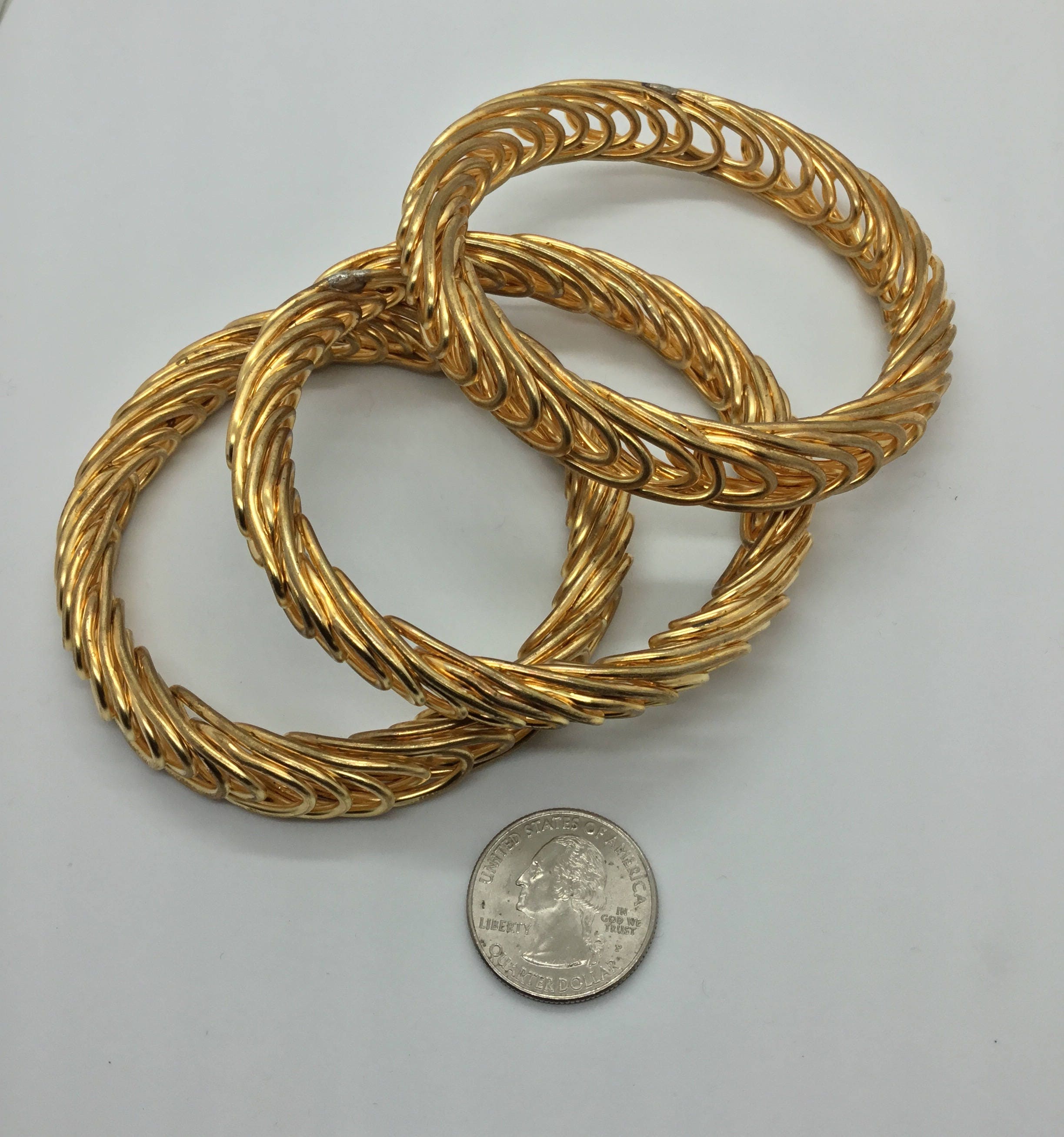 Raw Brass Solid Interlocking Wire Banglenot Platedsoldered1/2wide1pc - Etsy