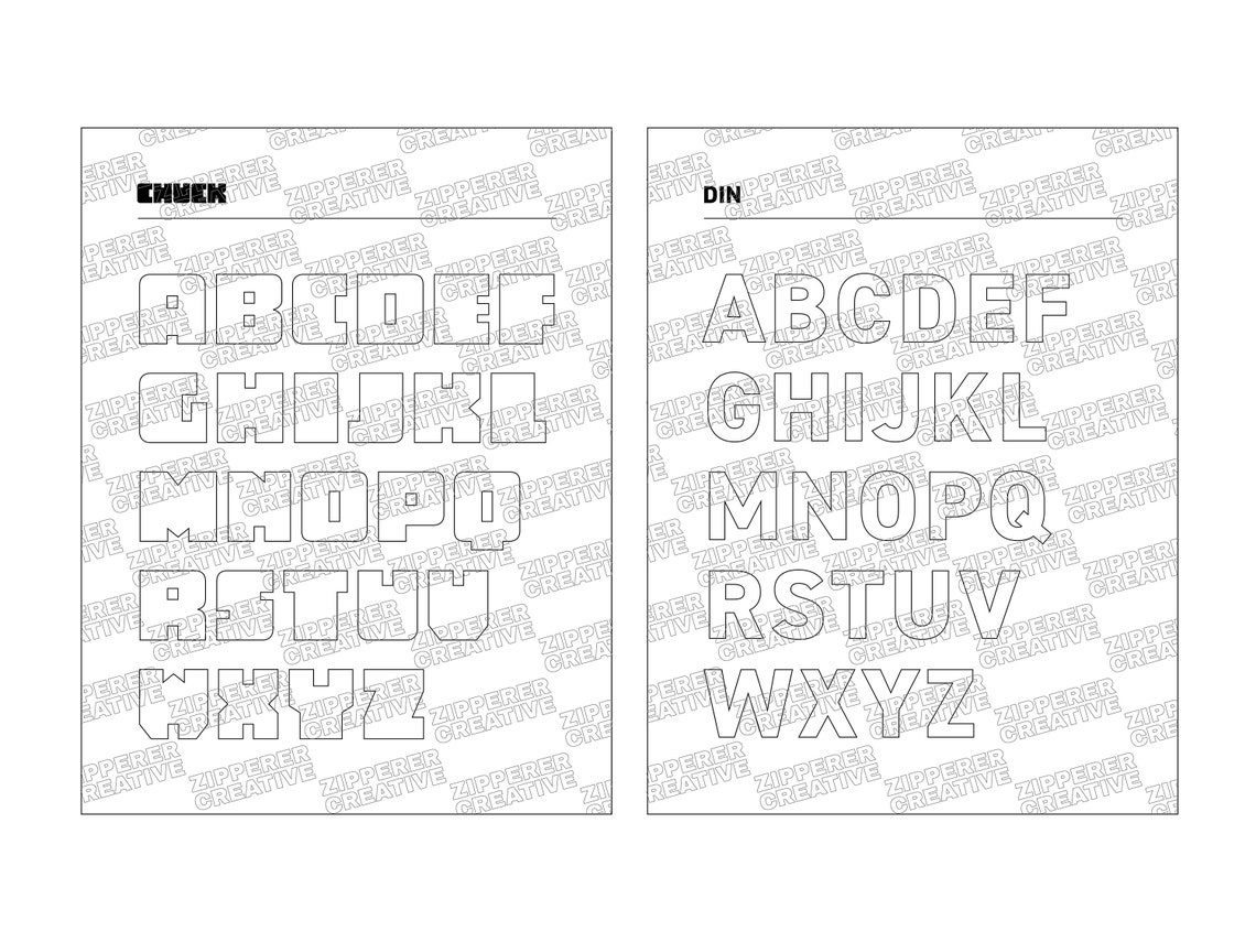 26 Abc's of Fonts Coloring Pages – digital Download - Etsy